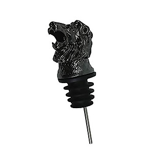 Bottle Spout Wine Stopper Pourer Reusable Bottle Stopper Wine Spout Pourer Bottle Toppers for Stainless Steel Wine Pourer Lion Wine Stopper Glass Animals Wine Bottle Bracket
