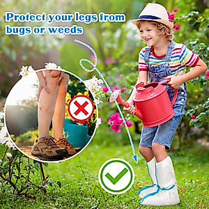 20 Pieces/ 10 Pairs Disposable Boot and Shoe Covers Plastic Long Boot Covers Waterproof Rain Shoe Covers for Men and Women, White