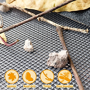 Powrocket Universal Sizes Stainless Steel Micro Mesh Gutter Guard Leaf Protection,Work for 6'',5'',4'' Gutter,Prevents Roof Clogged Downspouts,Easy to Work with and DIY,Total Covers 48Ft,Dark Grey