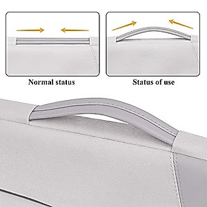 Meolsaek 13 Inch Laptop Sleeve Case Computer Bag for 13 MacBook,MacBook Air, Notebook，Durable Computer Carrying Case for 12.3" Surface Pro,Water-Resistant Hard Shell Case (13 Inch, Gray)