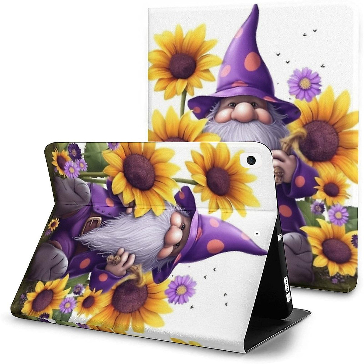Butterfly Gnome Case for iPad 7th And iPad 8th And iPad 9th Gen [10.2 Inch],iPad Air 3rd 10.5''(2019),iPad Pro 2nd 10.5''(2017) with Pencil Holder, Protective Case with Soft TPU Back, Auto Sleep/Wake