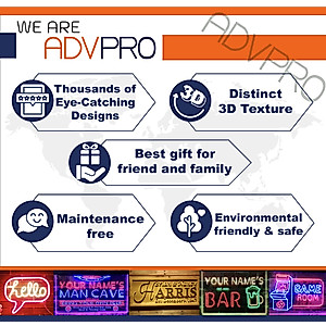 ADVPRO Personalized Your Name Custom Home Bar Beer Established Year Dual Color LED Neon Sign Red & Blue 24 x 16 Inches st6s64-p1-tm-rb