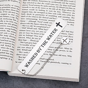 Omnitotimuse Baptism Gifts for Girl Boys Bookmark Gift First Communion Christening Godson Goddaughter Godchild Baby Adult Women Men Friends Catholic Religious Bookmarks, Silver