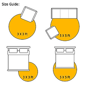 Black Swans Round Area Rug 3ft / 5ft Machine Washable Circular Rugs for Dining Room Table Bedroom Playroom Throw Rugs for Dog Living Room Floor Carpet Door Mat Décor