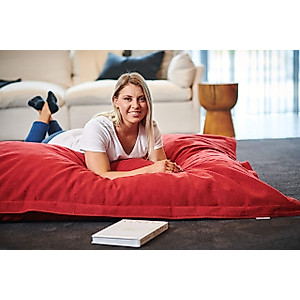 Room & Bloom Bag ONLY - No Filling 'New Model' Super Bean Bags (6ft x 4.5ft) Beautiful Faux Linen Fabric Giant Bean Bag Chair for Adults for Kids for The Whole Family Large Chairs Bags Big Large XL