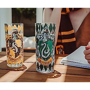 Silver Buffalo Harry Potter Hogwarts House Crests 4-Pack Tumbler Set, 10-Ounces