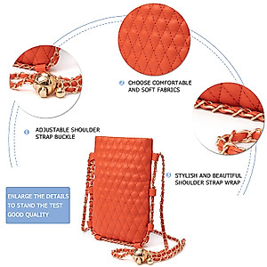 myfriday Mini Quilted Crossbody Purse for Women, Soft Small Summer Shoulder Purse and Handbag with Adjustable Chain Strap