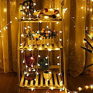 Battery Operated LED Globe String Lights, 2-Pack Total 52FT 120LEDs - Each 26FT 60LEDs 8 Mode Waterproof Christmas Fairy String Lights with Remote for Home Bedroom Garden Wedding Party Decoration