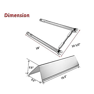 QuliMetal SUS304 Grill Burner and SUS304 Flavorizer Bars for Weber Spirit 200 & Spirit II 200 Series Grills, Spirit E210/ S210/ E220/ S220 with Front Control Knobs(2013-Newer), Replaces for 69785 7635