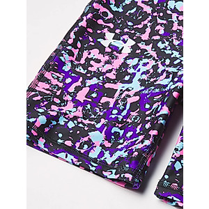 Under Armour Girls' HG Armour AOP Bike Shorts, Black (001)/White, Youth X-Large