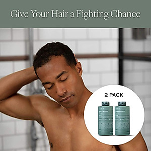 LUMIN - Men’s Keratin Recovery Shampoo (2-Pack): Rehydrate Dry, Damaged Hair and Boost Hair Growth - Formulated with Tea Tree Leaf Oil for a Gentle, Cooling Cleanse.