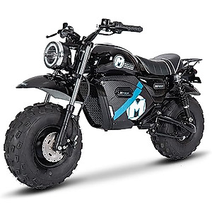 MotoTec 60v 1500w Electric Powered Mini Bike Lithium Black
