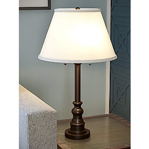 Kenroy Home 30437BRZ Spyglass Table Lamp with Bronze Finish, Classic Style, 30.5" Height, 17" Width, 17" Depth
