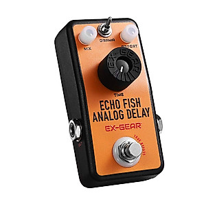 EX-GEAR Echo Fish Analog Delay Guitar Pedal with Drama Switch, True Bypass