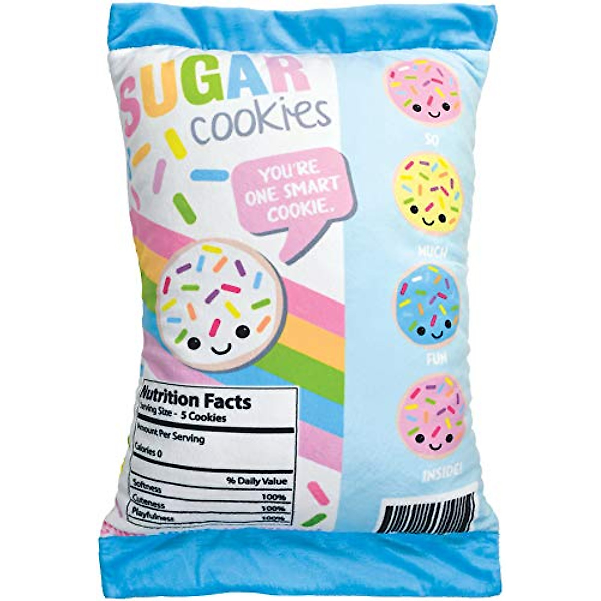 iscream Play with Your Food! Cookie Time Fleece Play Pillow Set with Embroidered Accents