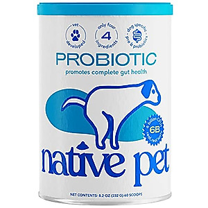 Native Pet Probiotic for Dogs - Vet Created Probiotic Powder for Dogs for Digestive Issues - Dog Probiotic Powder + Prebiotic + Bone Broth - 232 Gram 6 Billion CFU- Probiotics Dogs Will Love! (8.2 oz)