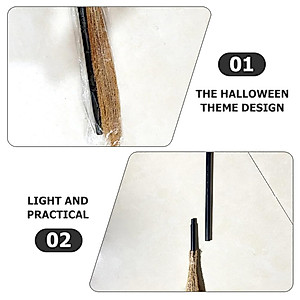 Cabilock Masquerade Witch Broom Wooden Household Model