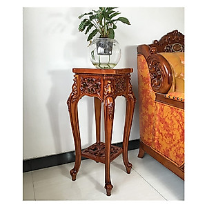 Furniture Wooden Display Stands Wooden Plant Display Stand Flower Stand Living Room Fish Tank Stand Indoor Floor-to-ceiling Balcony Wood Flower Pot Stand Teapot Vase Bonsai Base ( Size : Large )