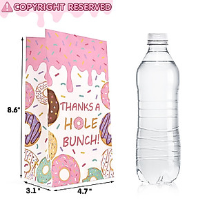 Levfla 24 PCS Donut Candy Bags Sprinkles Goodie Bags Thanks A Hole Bunch Stickers Sweet Doughnut Favor Ideas Kids Birthday Party Bash Decoration Supplies