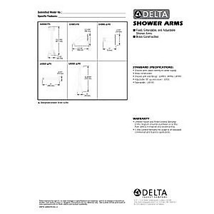 Delta Faucet U4999-CZ Shower Arm and Flange, Champagne Bronze