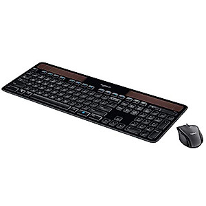 Logitech MK750 Wireless Solar Keyboard and Wireless Marathon Mouse Combo for PC