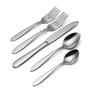 Oneida B336045A Mooncrest 45-Piece Flatware Set, Service for 8,Silver,45 Piece