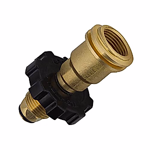 BISupply Universal POL to QCC1 Type 1 Propane Tank Adapters 1-Pack, POL Propane Adapter Fitting Bottle Thread Converter