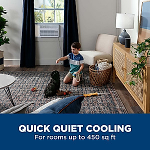 GE Window Air Conditioner 10000 BTU, Wi-Fi Enabled, Energy-Efficient Cooling for Medium Rooms, 10K BTU Window AC Unit with Easy Install Kit, Control Using Remote or Smartphone App