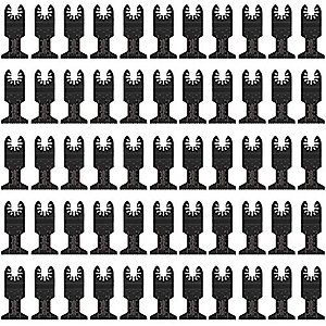 COMOWARE 55 Pcs Oscillating Saw Blades - 1-3/4” Professional Universal Oscillating Tool Blades, Multitool Blades, Quick Release Durable Oscillating Tool for Wood/Plastic/Soft Metal Cutting