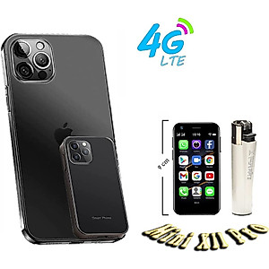 iLight Mini Smartphone 12 Pro - The World's Smallest 12 Pro Android Mobile 4G LTE Phone, Super Small 3" HD Touch Screen Global Unlocked Great for Kids 3GB RAM / 32GB ROM Tiny iPhone 12 Pro Look Alike