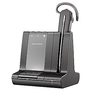 Plantronics - Savi 8240 Office-Wireless DECT Single In-Ear(Mono) Headset-Convertible (3 wearing styles)-Noise Cancelling Mic-Connects to Deskphone/ PC Mac-Works with Teams (Certified), Zoom & more