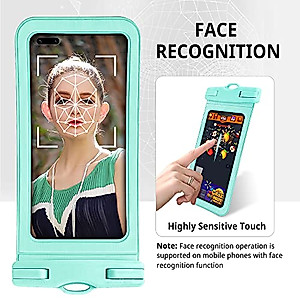 CACOE Universal IPX8 Waterproof Phone Pouch with Neck Lanyard 2 Pack-Up to 7.2",Waterproof Phone Case Holder,Cell Phone Dry Bags for Vacation Beach Kayak Cruise Travel Essentials