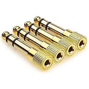 NANYI 4PCS 1/4'' to (1/8'') 3.5mm Stereo Headphone Adapters for Audio Connector, 3.5mm Female to 6.35mm Male Jack Plug Stereo Adapter for Headphone Adapte