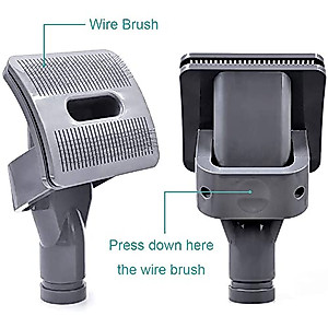 OPODEE Groom Tool Kit, Compatible for Dyson Vacuums, Pet Dog Brush Hair Vacuum Attachment for V7/8/10/12/15, for Long Medium Haired Dogs, Vacuum-Assisted Dog Groomer Self-Cleaning Mess-free Grooming