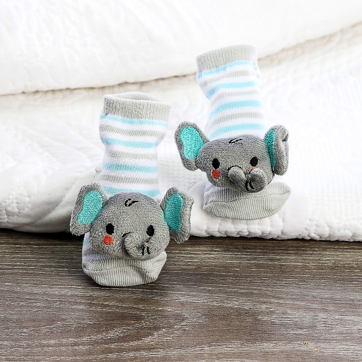 Lil' Llama Baby Rattle Socks - Rattle Socks for Baby Boy & Girl - Rattle Animal Socks - Baby Socks with Rattles - Baby Sock Rattles