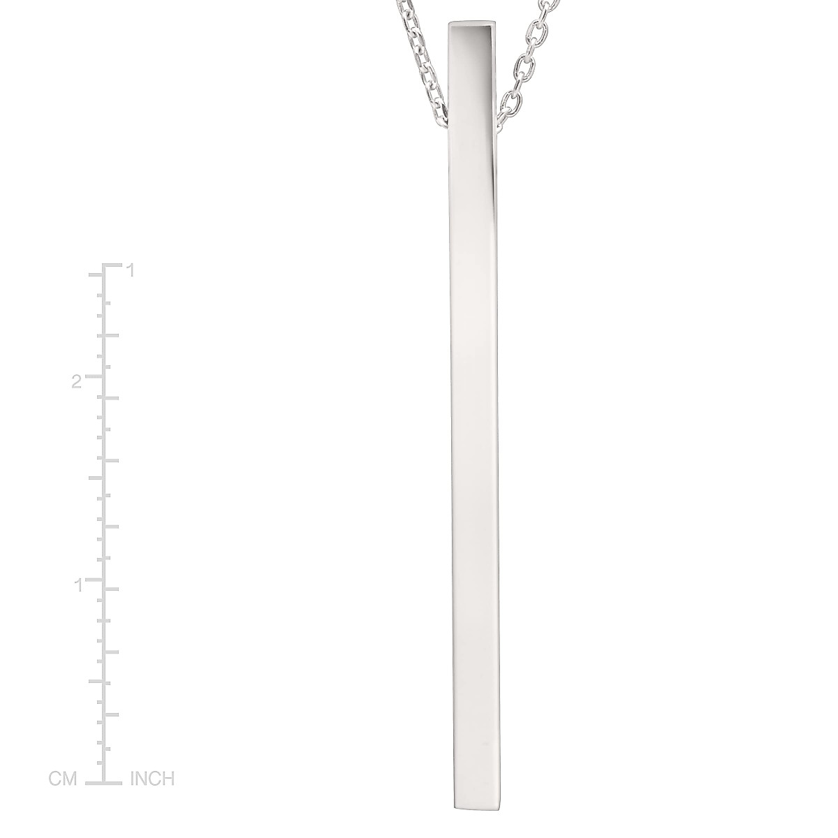 Silpada 'Minimalist' Vertical Bar Pendant Necklace in Sterling Silver, 28" + 2"