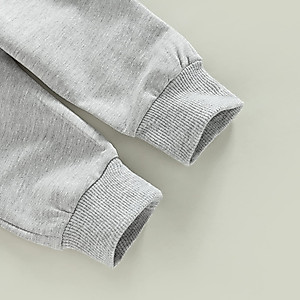 Sduydiosy Toddler Baby Boy Fall Clothes Long Sleeve Round Neck Letters Print Sweatshirt Top with Pants Cute Newborn Outfits (Letters Blue, 18-24 Months)