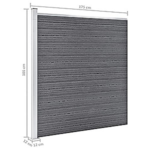 Garden Fence,Garden Fence Border,Portable Fence,Privacy Fence,Fencing for Yard,Private Fence,Garden Fence for Dogs,for Patio,Backyard,Outdoor Pool,Porch,WPC 68.9"x73.2" Gray