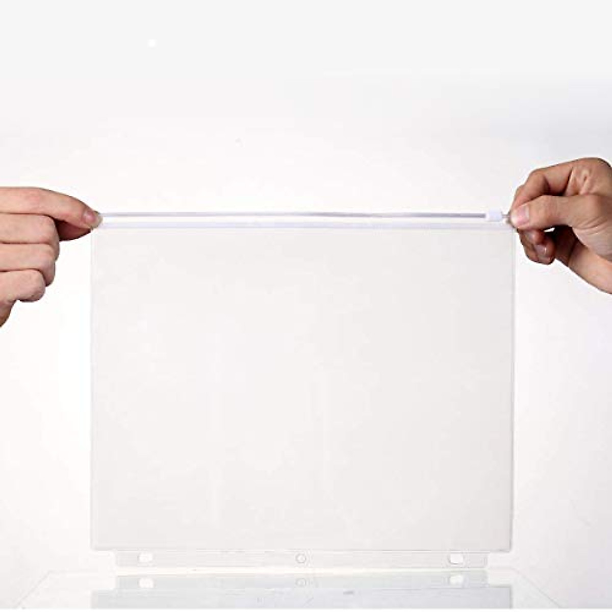 YoeeJob 3 Holes Clear PVC Zipper Binder Pocket Insert Pages Letter Size, 8 1/2"x 11 Loose Leaf Binder Filing Storage Bags 15 Per Pack