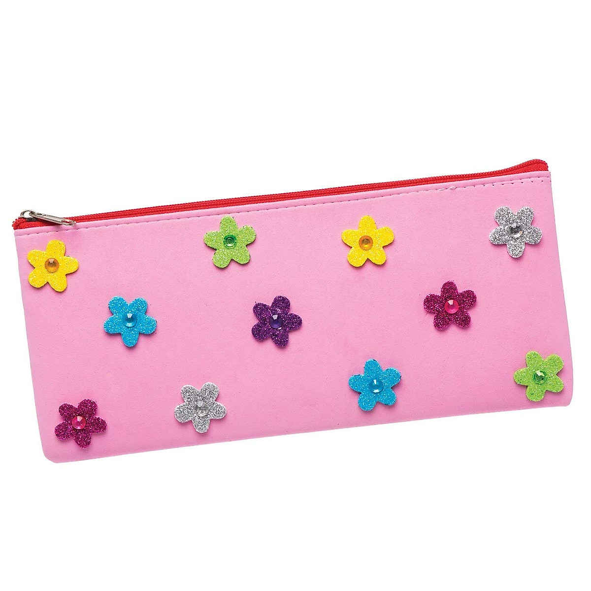 Baker Ross AW242 Flower Gem Foam Stickers - Pack of 80, Self Adhesives, Perfect for Children to Decorate Collages and Crafts, Ideal for Schools, Craft Groups, Party Crafting, Home