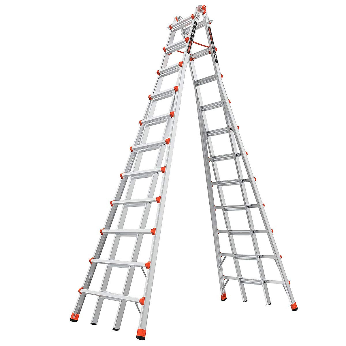Little Giant Ladders, SkyScraper, M21, 11-21 Foot, Stepladder, Aluminum, Type 1A, 300 lbs Weight Rating, (10121),Gray