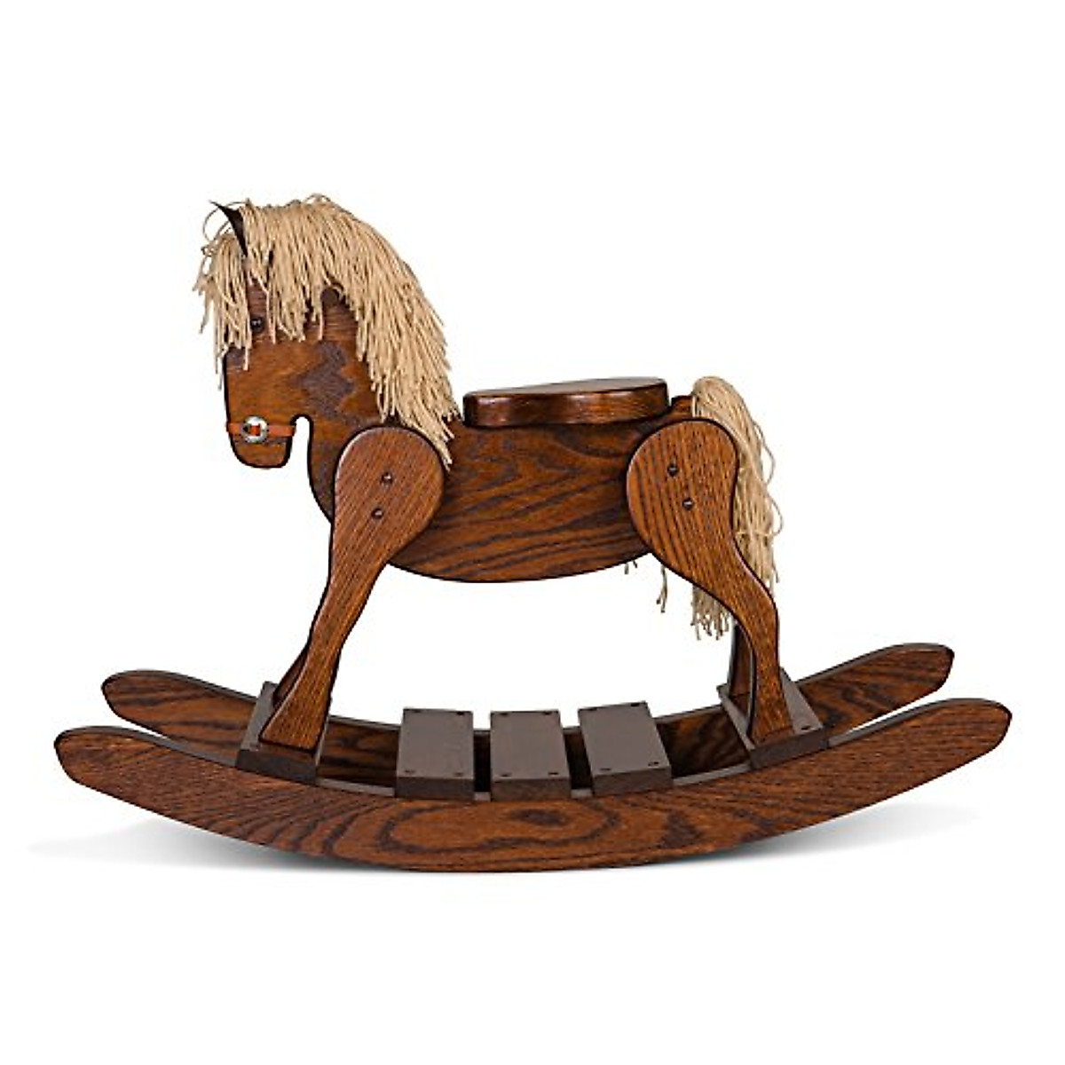 LifeSong Milestones Amish-Made Wooden Rocking Horse for Toddlers and Kids Perfect Housewarming Gift and Decorative Piece - Durable and Safe Rocking Horse for Toddlers