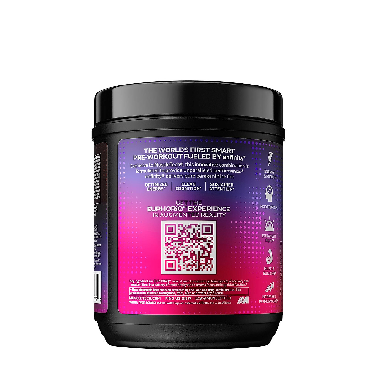 MuscleTech Pre Workout Powder EuphoriQ PreWorkout Smart Pre Workout Powder for Men & Women Caffeine Metabolite Fueled with Paraxanthine ICY Snow Cone (20 Servings)