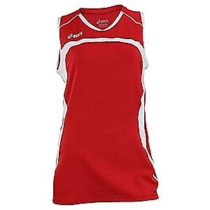 ASICS Women's Ace Jersey (Large, Red/White)