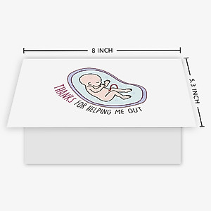 Cute Thank You Card for Midwife Doula OBGYN, Labor and Delivery Nurse Doctor Appreciation Card, Thanks for Helping Me Out Card,