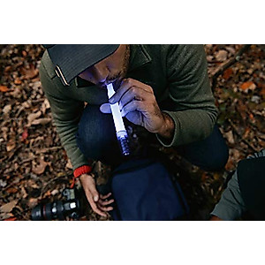 Life Gear Blue LED Glow Stick & Flashlight with Whistle & Lanyard (LG116)