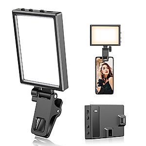 Eicaus Rechargeable LED Fill Light, Selfie Light with Clip for Makeup, TikTok, Zoom Calls, Photography, Phone Light for Pictures & Video Light for iPhone, Android, iPad, Laptop, Monitor