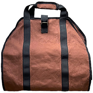 Canvas Firewood Carrier, Log Carrier Tote Bag,Durable Firewood Holder with Handles,Fireplace Wood Stove Accessories,Indoor & Outdoor Use,Perfect for Wood Hay Hauling,Camping, BBQ, Picnic,Campfire