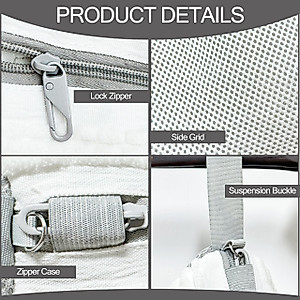 Shoe Washing Bag for Washing Machine, Laundry Shoe Bag For Washer And Dryer, Reusable and Durable Zipper Shoe Washing Bag for Shoes, Sneakers, Trainers, Tennis Shoes, Slippers(White 2Pcs)