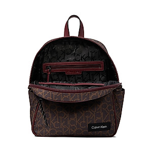 Calvin Klein Evie Backpack Brown/Khaki/Deep Rouge One Size